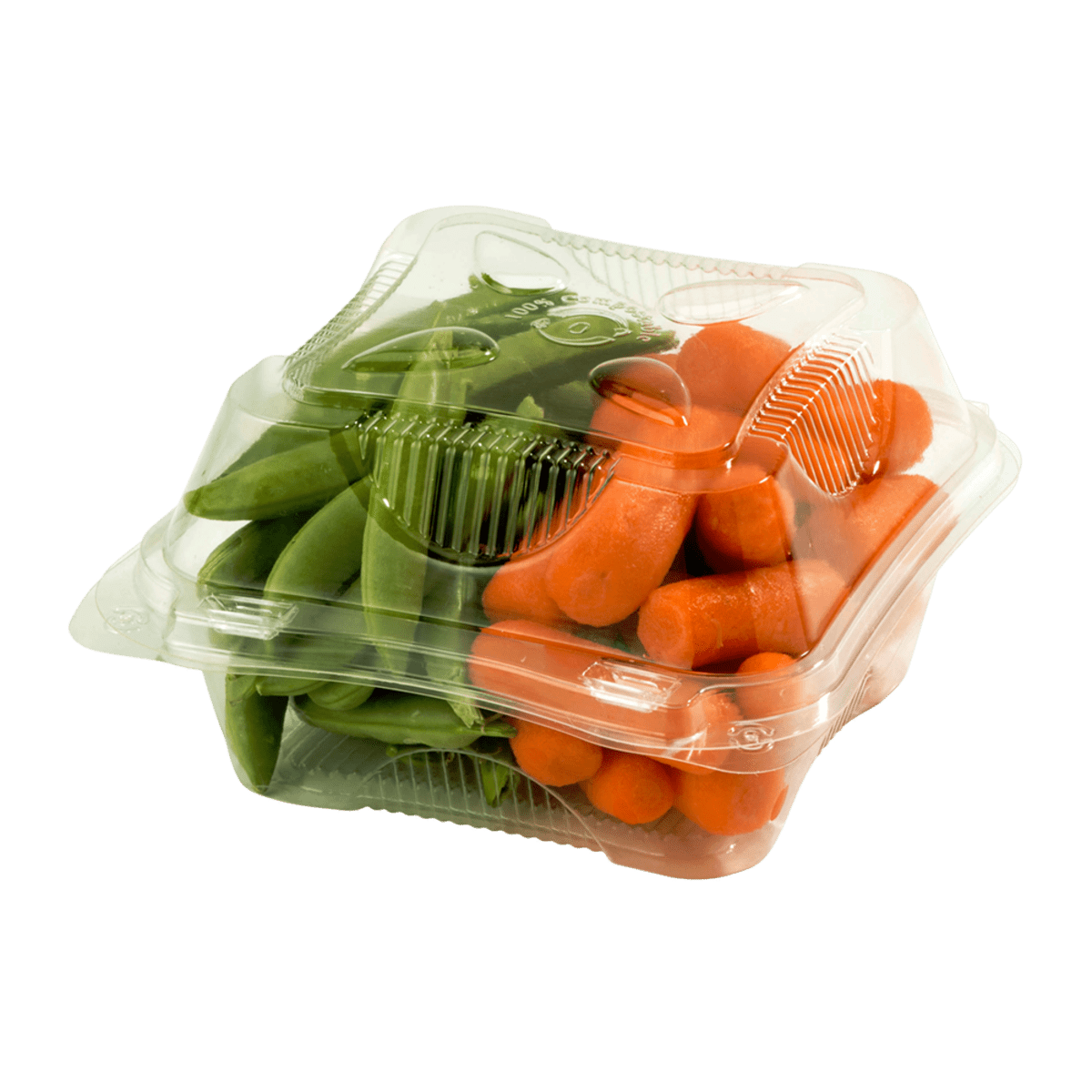 World Centric 6" x 6" x 3" Compostable PLA Clear Clamshell Containers ...