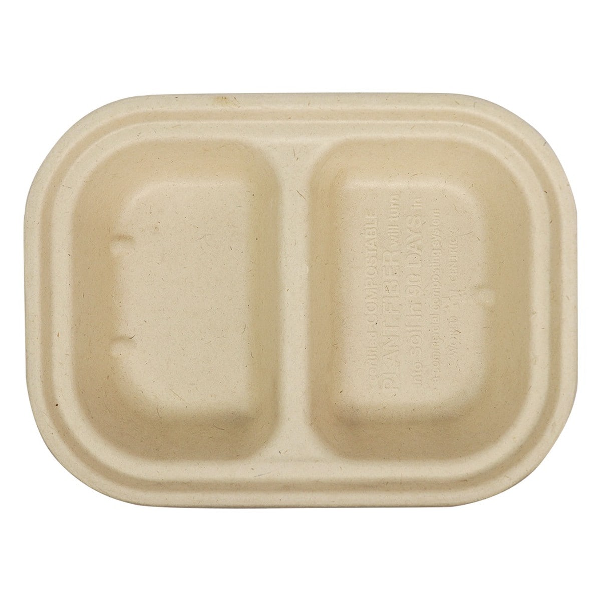 2-Compartment Compostable Trays | World Centric | QTY 400 - Key ...
